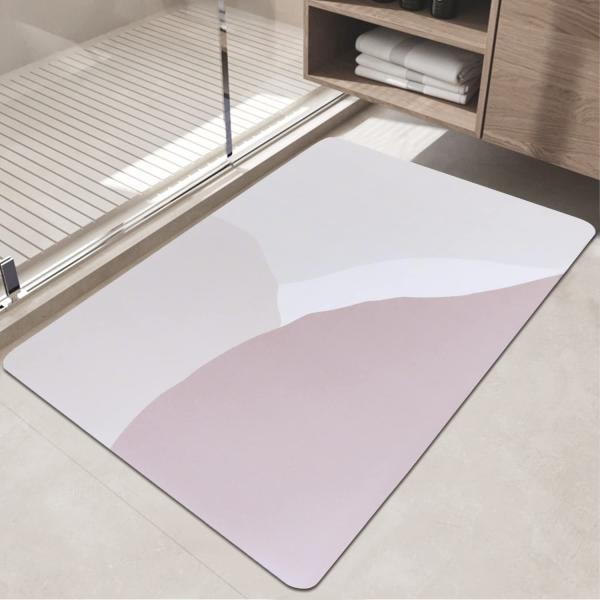 商品名: CHOCSTAY フロアマット(ピンク) CHOCSTAY Bathroom Rug Thin Floor Mat Small Non Slip Bath Rug Rubber Quick Dry Fit Under Door S...