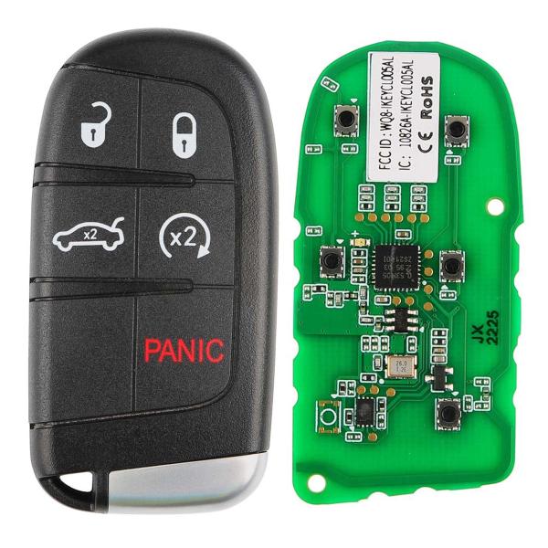 商品名: Autel IKEY プログラマブル スマートキー 2023 キーフォブ プログラミングキー作成 315M/415M 5ボタン ブランクキー 超長距離 OE品質キー クライスラー交換用 Autel KM100 Autel IKEY...