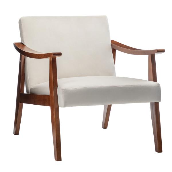 商品名:  Container Furniture Direct Accent Chair with Velvet Upholstery and Solid Wood Frame, Classic Mid-Century Modern Li...