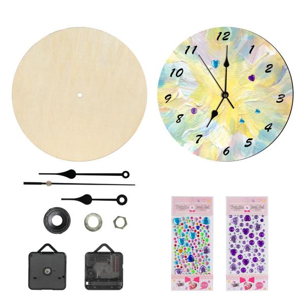 商品名:  DOSTATNI DIY Clock Making Kit Wooden Round Wood Clock Blank 10 inch Wood Rounds Clock Movement Mechanism with 3 Pa...