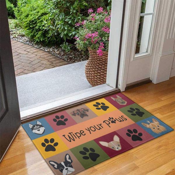 商品名Wipe Your Paws Non Slip Rubber Backed Entryway Rugs for Indoor Outdoor Entrance Floor Door Mat Dries Quickly Kitchen ...