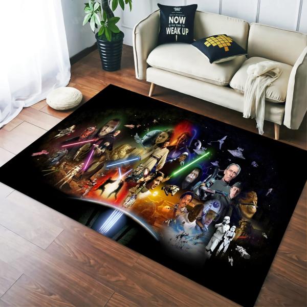 商品名:  Starwars Rug,Starwars Characters Rug,Lightsaber Rug,Rug for Bedroom,Area Rug,Custom Rug,Living Room Rug,Aesthetic ...