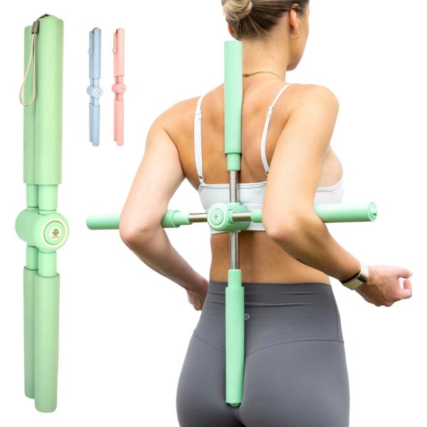 商品名:  BodyTree Posture Corrector Yoga Cross Stick - Compact Stretch Pole - Back straightener for men woman - Stretcher f...