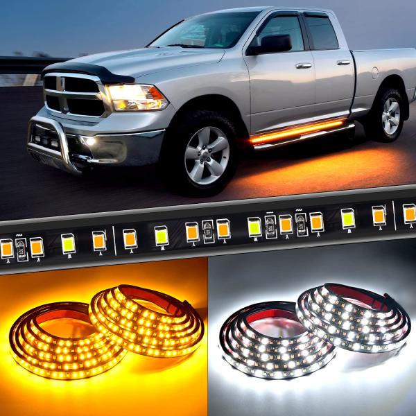 商品名:  Nilight Truck LED Running Board Lights 2PCS 70 Inch LED Side Maker Light with 216 LEDs White Courtesy Light &amp; ...