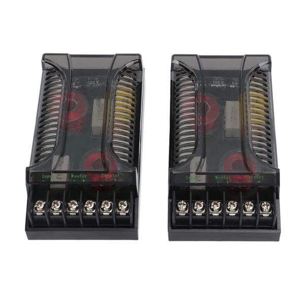 商品名: カースピーカー 周波数ディバイダー ABSメタル 2個 2ウェイ カーオーディオ クロスオーバー 過電流保護 ユニバーサル放熱スピーカー Car Speaker Frequency Divider ABS Metal 2Pcs 2...