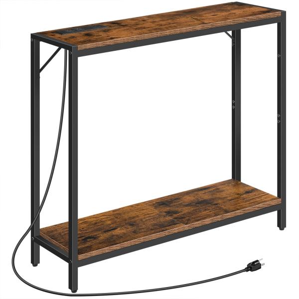商品名: MAHANCRIS ソファーテーブル コンソールテーブル CTHR276E01 MAHANCRIS Console Table with Power Outlets, 2-Tier Entrance Table, Behind S...