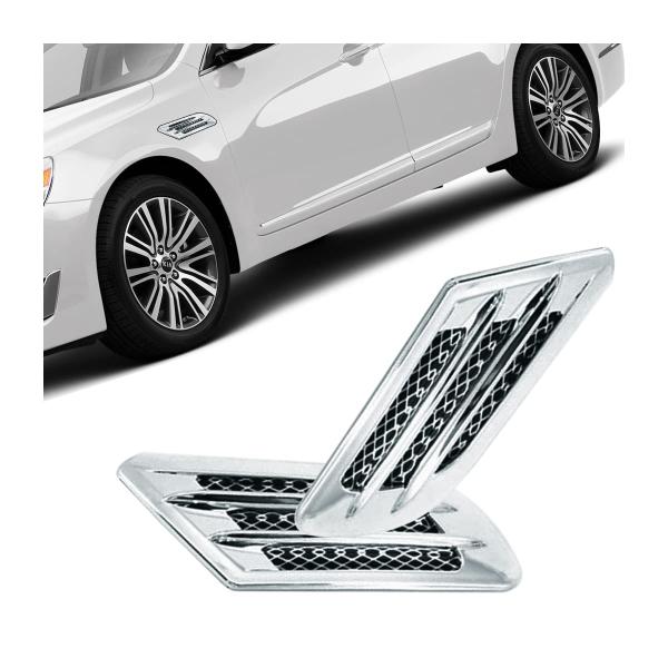 商品名:  Car Side Mesh Vent Air Flow Fender Sticker, 2pcs/Set Auto Air Flow Bumper Side Vent Decal, ABS Exterior Decoration...
