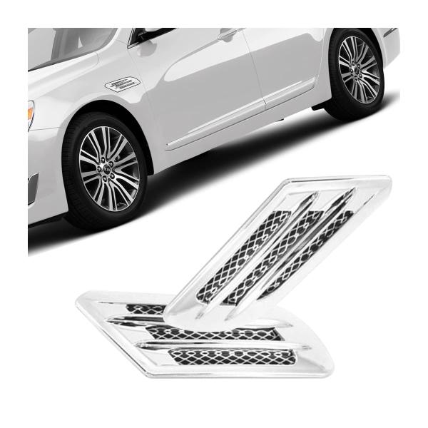 商品名:  Car Side Mesh Vent Air Flow Fender Sticker, 2pcs/Set Auto Air Flow Bumper Side Vent Decal, ABS Exterior Decoration...
