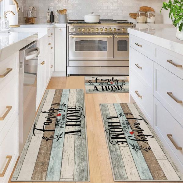 商品名:  Ileading Farmhouse Kitchen Rug Sets 3 Piece with Runner Non Slip Kitchen Floor Mat Washable Kitchen Runner Rug Set...