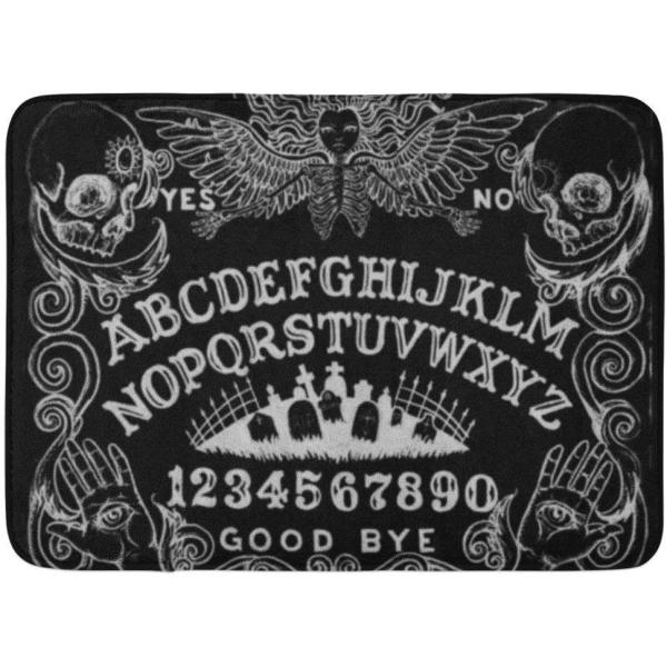 商品名:  Spirit Witch Board Black Gothic Bath Mat, Goth Occult Witchcraft Bathroom Rugs Soft Bath Rugs Non Slip, Washable F...