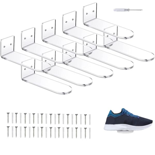 商品名:  Floating Shoe Display Shelf for Wall Mount,Levitating Shoe Rack for Wall-Clear Acrylic Floating Shelves for Showca...