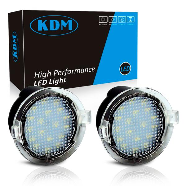 商品名: KDM LEDサイドミラー 水たまりライト アセンブリ Fo-rd F150 Edge Expedition Explorer Fusion Taurus Flex Taurus Under Puddleミラーランプ用 6000k...