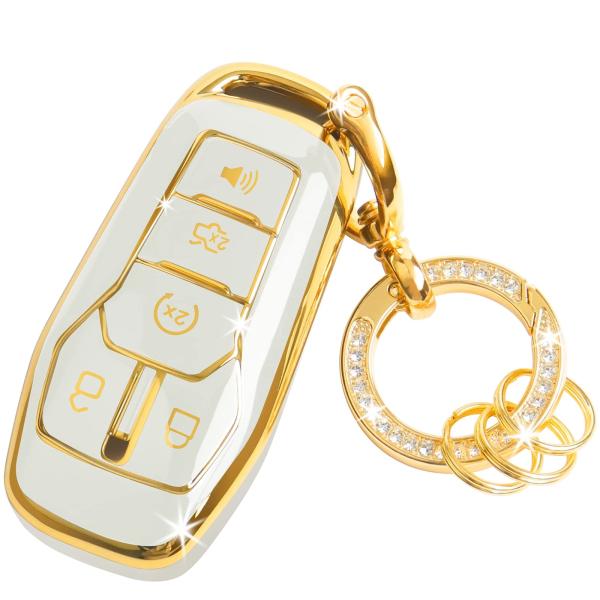 商品名:  GERZEN Key Fob Cover for Ford F150, Car Key Case Compatible with Fusion Mustang Edge Explorer Accessoriesブランド: GER...