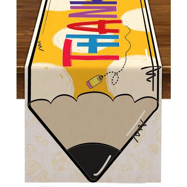 商品名: Nepnuser Thank You Teachers テーブルランナー 先生感謝の週 パーティーデコレーション ホームキッチン ダイニングルーム装飾 72インチ Nepnuser Thank You Teachers Table...