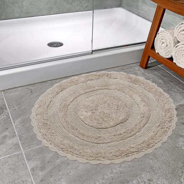 商品名:  The Home Talk Cotton Crochet Bath Rug | Area Rug for Spa, Vanity Shower, Kitchen &amp; Living Room | Water Absorbe...