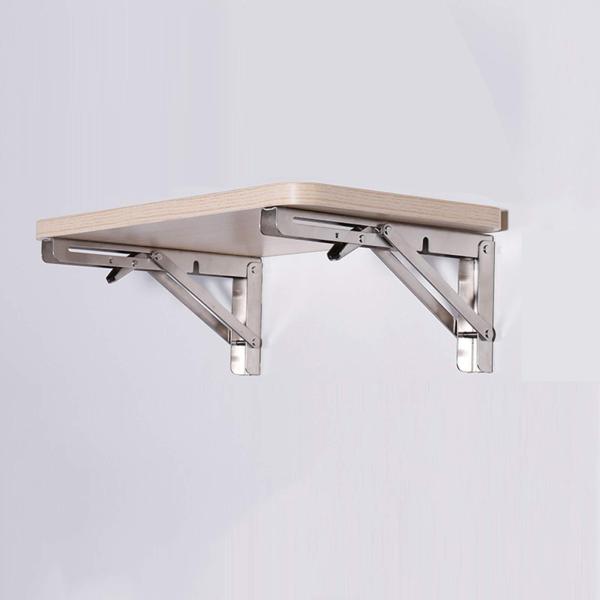 商品名: 無垢材壁掛けフローティング折りたたみテーブル、多機能キッチンダイニングテーブル、コンピューターデスク、ライティングデスク、ワークベンチ、201ステンレススチールブラケットとアクセサリー付き (70x40cm/28) LEOSXA ...