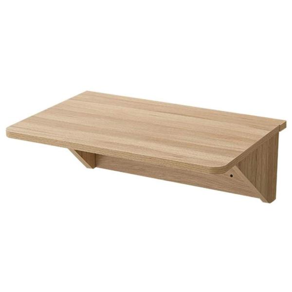 商品名: 壁掛け式折りたたみテーブル、折りたたみ式木製ドロップリーフテーブル、オフィスコンピューターデスクワークベンチ、折りたたみ式ヘビーデューティーウォールマウントテーブル、C-40 * 60cm / 16 * 24インチ LEOSXA ...