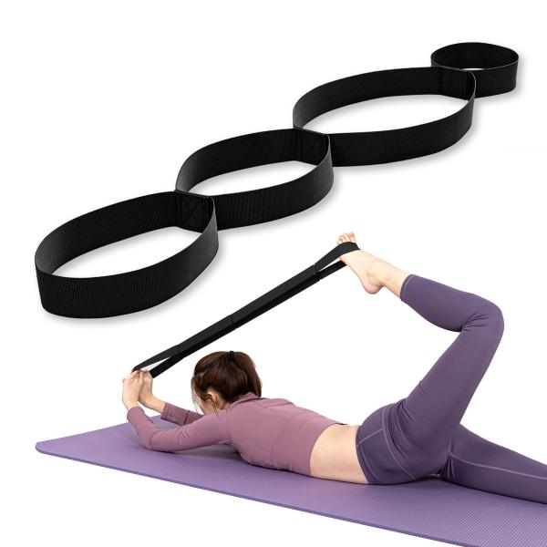 商品名: ループ/ストレッチバンド ストレッチ&amp;ヨガストラップ ヨガピラティス&amp;筋膜用 Yoga Stretching Strap for Physical Therapy, Stretch Out Strap for Ho...