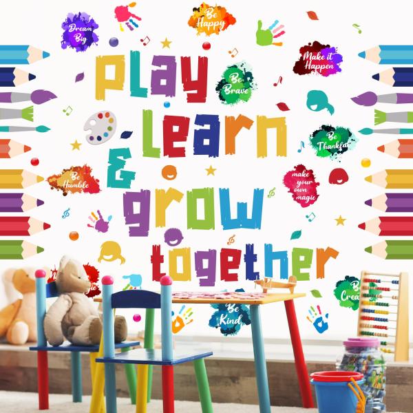 商品名:  Kids Wall Decals Classroom Decals Colorful Inspirational Wall Decals Daycare Decals Playroom Wall Decor Motivation...