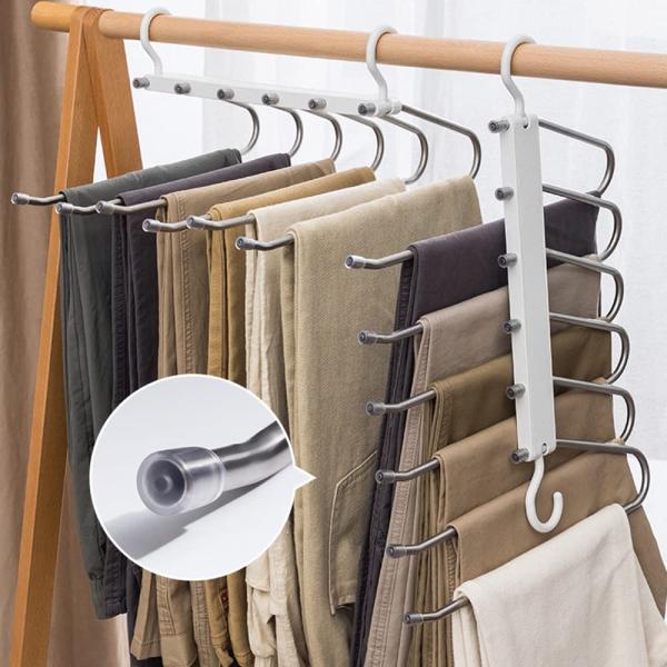 商品名:  RIIPOO Pants Hangers Space Saving 2-Pack, Jeans Hangers Heavy Duty for Closet, Trousers Hangers Non Slip for Men W...