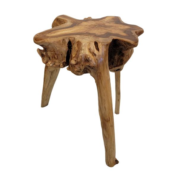 商品名:  Live Edge Wood Tripod Accent Table Stool Modern Freeform Teak Root Natural 20 x 20 x 18 inブランド: MY SWANKY HOME商品サイ...