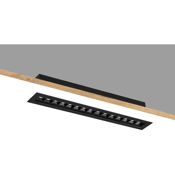 商品名SCON LED 15W Recessed Lighting Kits, Pure Black Trim Linear Array Spotlight Downlight Ceiling Light with 5000K Day Li...