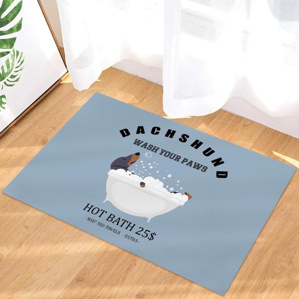 商品名:  Cartoon Animal Bath Dachshund Wash Your Paws BathtupBathroom Shower Mat Doormat Non Slip,Floor Rug Absorbent Carpe...