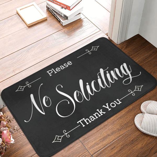 商品名:  Door Mat 24 X 16 Inch Please No Soliciting Thank You Indoor Outdoor Entrance Doormat Non Slip Welcome Funny Kitche...