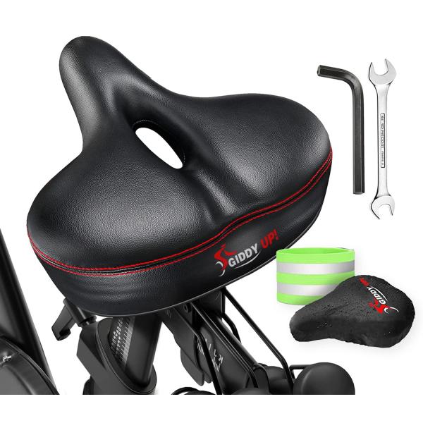 商品名: Giddy Up! Peloton対応自転車シート - Pelotonバイク&amp;バイクプラス 快適な自転車サドル エクササイズやロードバイク用 - 幅広パッド入り自転車サドル Peloton - 交換用快適自転車シートクッシ...