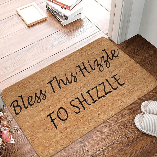 商品名Doormat Welcome Mat Door Mats Outdoor Bless This Hizzle Fo Shizzle Doormat Indoor for Entryway,Welcome Mats for Front...