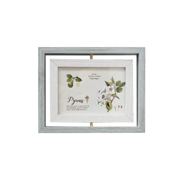 商品名:  Gatuida 7 Double Glass Photo Frame Rotary Picture Frame Wooden Desk Picture Frame Double Glass Poster Displayer De...