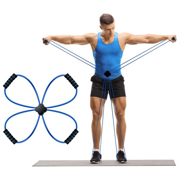 商品名: クロスレジスタンスバンド エクササイズバンド ゴムループチューブ ピラティス リフォーマー ピラティス バンド 快適グリップ付き ホームフィットネス機器 女性用 ボディマッスル トーンワークアウト 筋力トレーニング 4個 1 Pc...