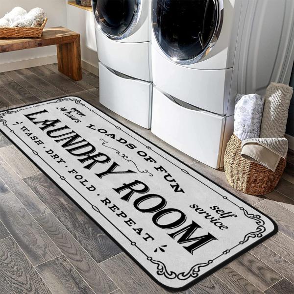 商品名:  Laundry Room Rug Area Rug Runner Non Slip Soft Laundry Mats Farmhouse Kitchen Floor Mat Mudroom Bathroom Laundry R...