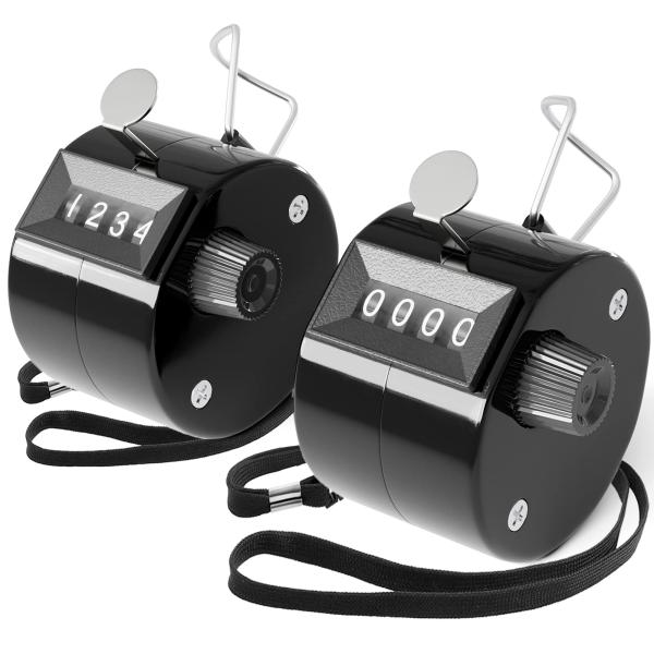 商品名: Dinceer タリーカウンタークリッカー ストラップ付き ステッチカウンター ハンドヘルド 4桁 2個 カウント用ハンドピッチカウンター メカニカルパームカウンター スポーツ フットボール ゴルフ ストローク ロウ 水泳 野球用...