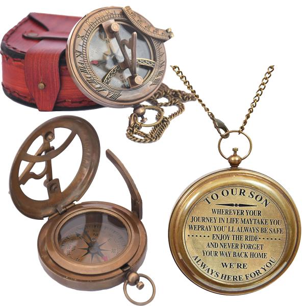 商品名: Royalmart 息子へのギフト 母から息子へのコンパス ? レザーケース付きワーキングコンパス to My Son Love Mom ? 母から息子へのギフト ? 卒業日のギフト ? 息子への誕生日プレゼント(息子へ) Roy...