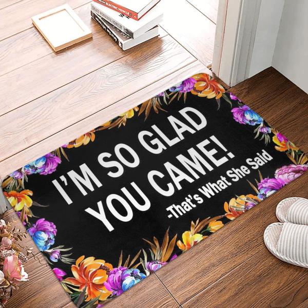 商品名:  Door Mat 24 X 16 Inch Welcome I'm So Glad You Came Indoor Outdoor Entrance Doormat Non Slip Welcome Funny Kitchen ...
