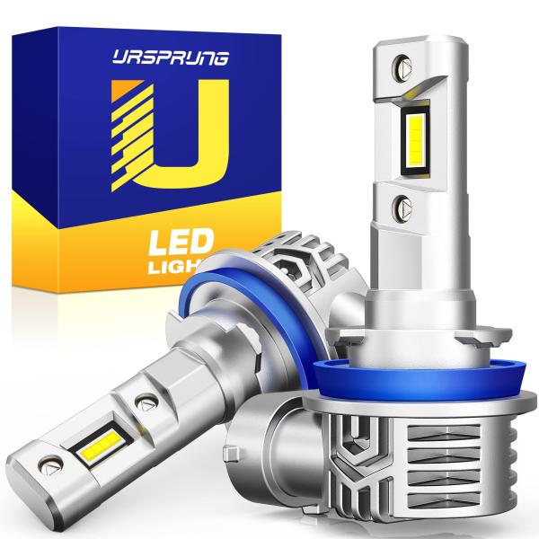 商品名: Ursprung Fahren H11 LEDヘッドライト電球 ファンレス 2023年アップグレード H9 H8 LED電球 16000ルーメン 80W ハロゲンより400%明るい 6500K クールホワイト IP68防水 2個パ...
