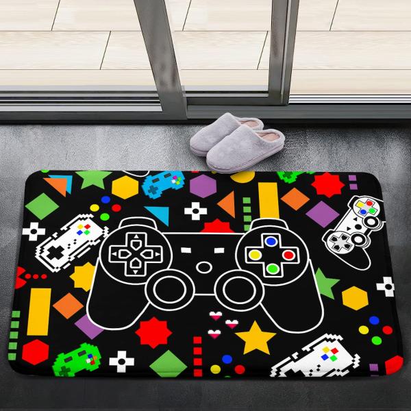商品名:  Black Gaming Rug for Boys Bedroom Soft Controller Gamepad Carpets Small Size Dining Living Play Bedroom Gamer Room...