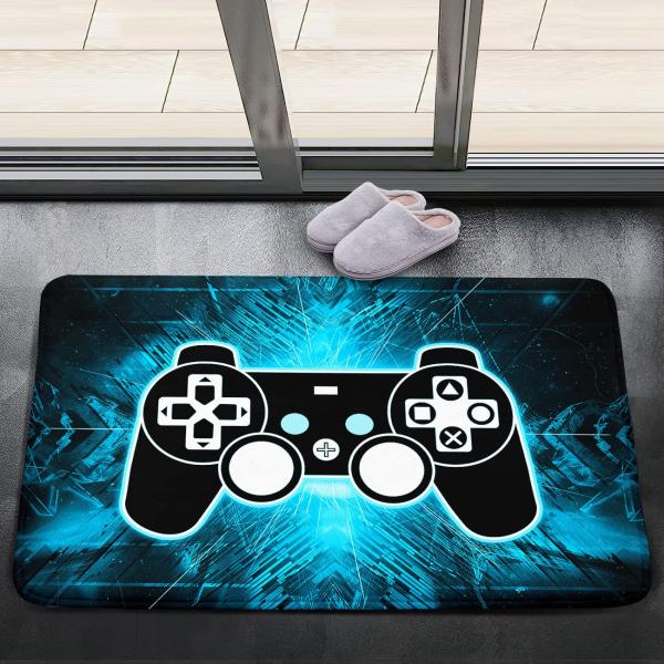 商品名:  Blue Gaming Rug for Boys Bedroom Soft Controller Gamepad Carpets Small Size Dining Living Play Bedroom Gamer Room ...