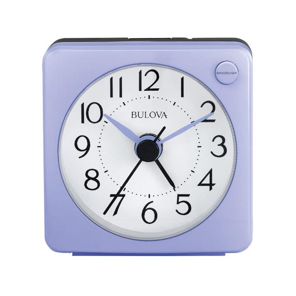 商品名: Bulova Clocks B1876 超小型トラベルアラーム スヌーズとライト付き カチカチ音なし バイオレット Bulova Clocks B1876 Ultra Small Travel Alarm with Snooze ...