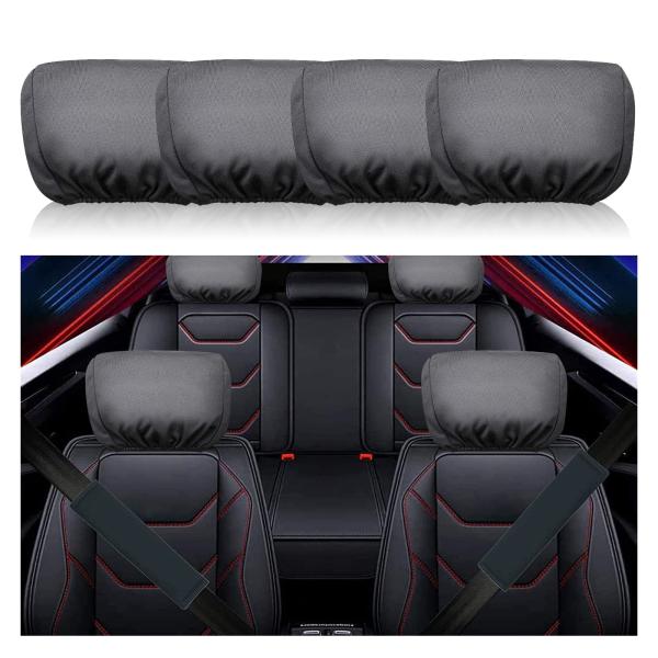 商品名:  Sodcay 4 PCS Car Headrest Cover, Universal Car Seat Head Rest Cover Protector, Automotive Interior Accessories for...