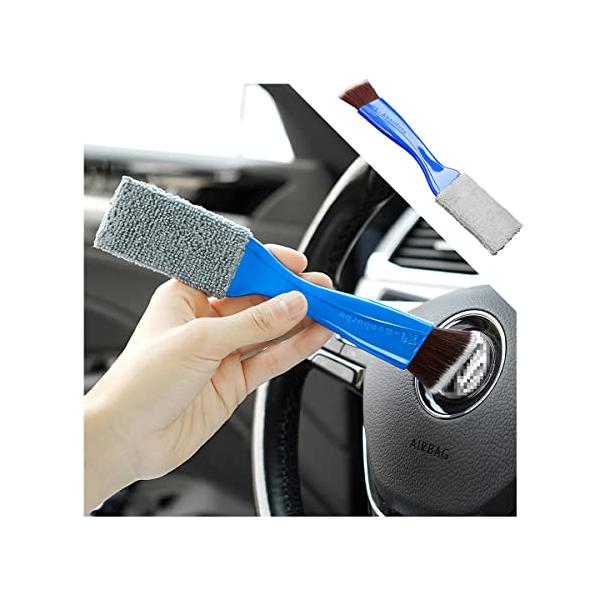 商品名:  Blilo Double Head Brush for Car Clean, 2 in 1 Soft Soft Nylon and Coral Fleece Duster for Detailing Interior Exter...