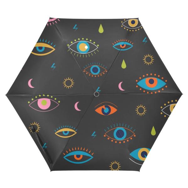 商品名:  ZENWAWA Color Evil Eyes Travel Umbrella Auto Open and Close, Automatic Umbrellas with Case Pouch for Rain Windproo...