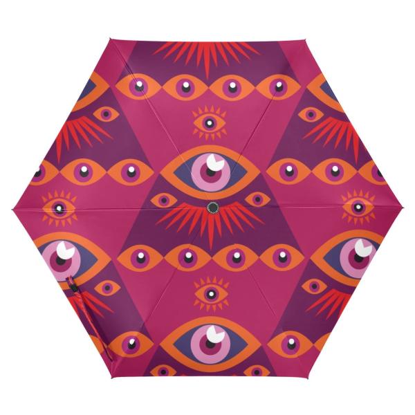 商品名:  ZENWAWA Travel Umbrella Graphic (Mystical Eyes) Auto Open and Close, Automatic Umbrellas with Case Pouch for Rain ...