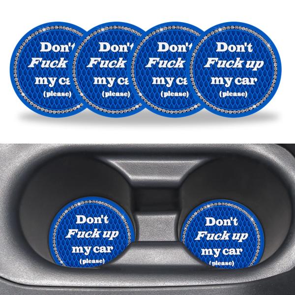 商品名:  GaRhomxy Car Coasters for Cup Holders, 4pcs Universal Non-Slip Bling Cup Holder Coaster, PVC Car Cup Holder Coaste...