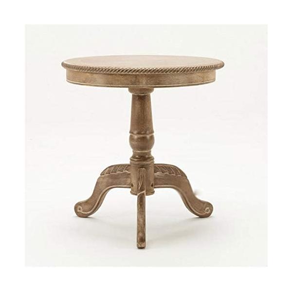 商品名ZHYH Round Wooden Side Table, Tea Coffee Table, Telephone Table Decor Therapy Simplify Pedestal Accent Tableブランド：商品サイ...