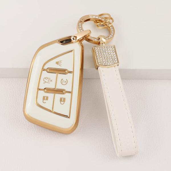 商品名: 1797 TPU キーフォブカバー ペアレント (キャデラックタイプC用) 1797 for Cadillac Key Fob Cover Bling Keychain XT4 XT5 XT6 CTS CT6 SRX ATS XT...