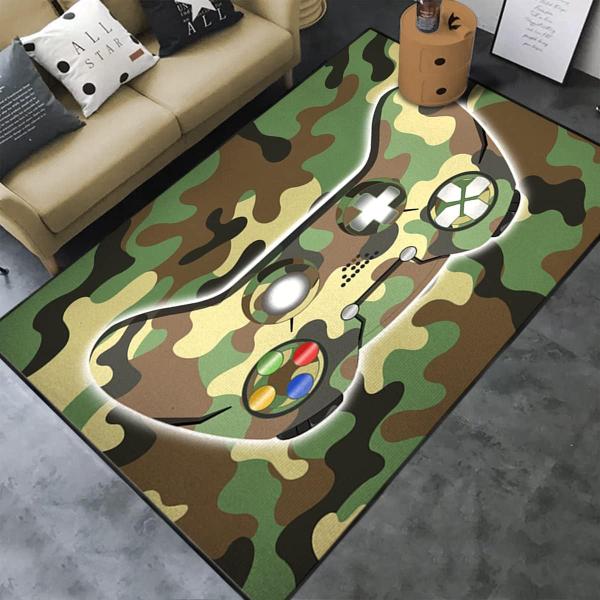 商品名Game Controller Gamer Gaming Area Rugs Gamepad Pattern Modern Rug Non-Slip Gaming Rug Carpets Floor Mat Throw Rugs Do...