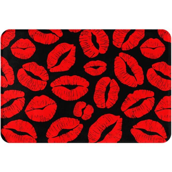 商品名Nichpedr Welcome Rectangular Door Mat Gradually Varied Red Lips Entrance Way Rugs Doormats Soft Non-Slip Washable Bat...