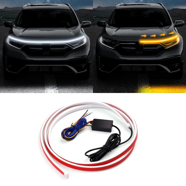 商品名:  JUPIZEUS LED Car Under Hood Light Strip Cuttable Automotive Engine LED Strips Turning Light Guide Decorative Water...